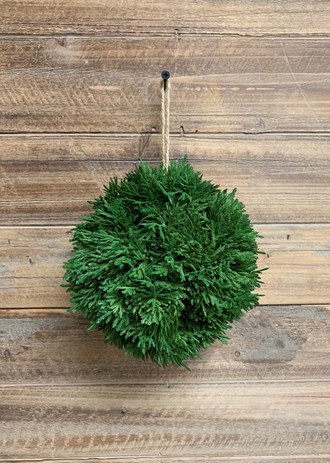 7" Fresh Touch Faux Cedar Kissing Ball | Cambridge Home Decor